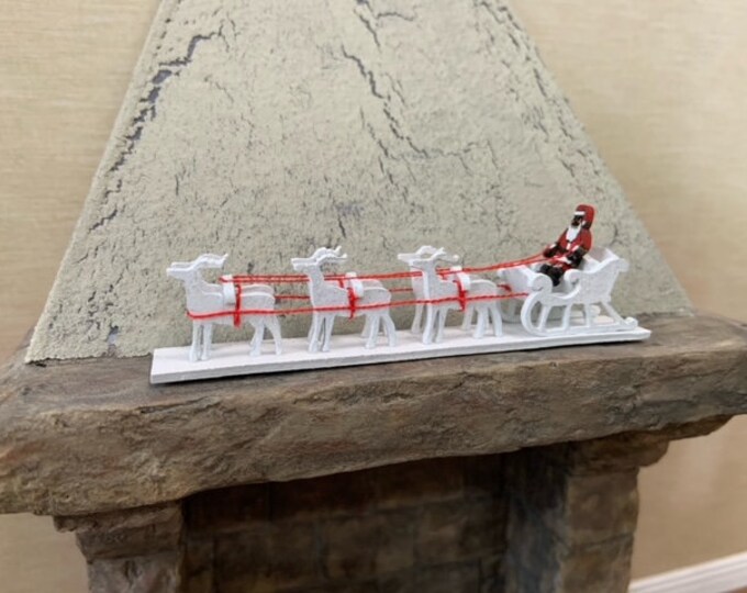 Kit-christmas Santa and Sleigh With Reindeer for Your 12th Scale ...