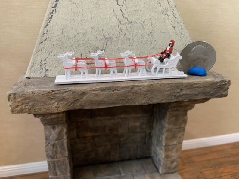 Kit-christmas Santa and Sleigh With Reindeer for Your 12th Scale ...