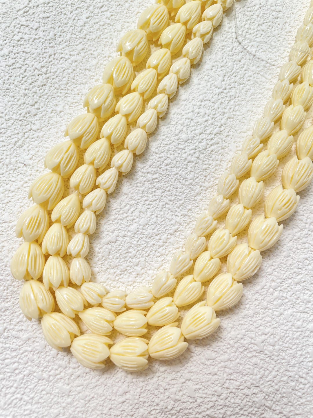 Ivory Pikake Beads,hawaiian Jasmine Flower Beads for Jewelry Making ...