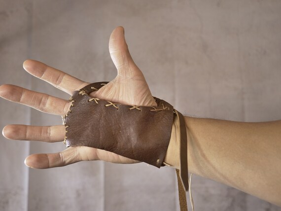 Captain Jack Sparrow Leather Palm Glove Wrist Wrap Costume | Etsy