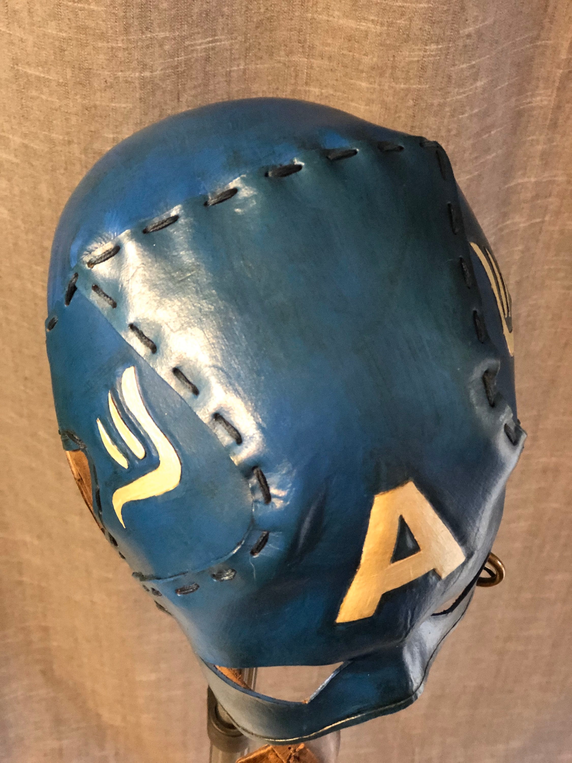 Captain America Mask Full Leather Build - Etsy