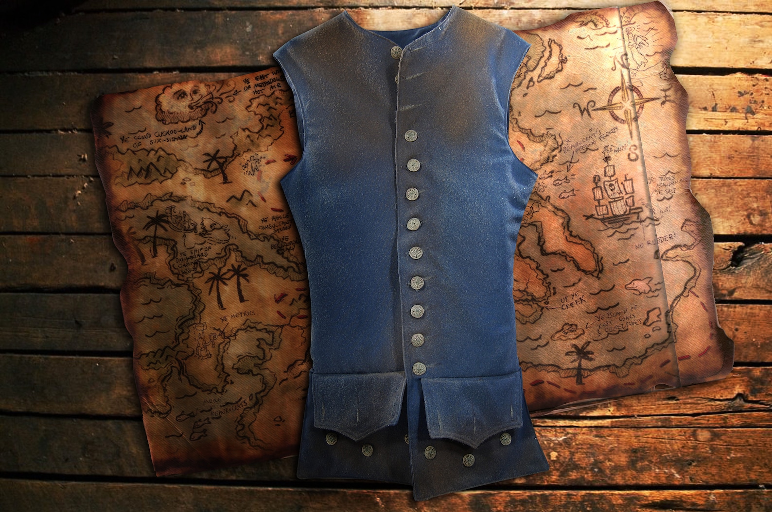 Jack Sparrow Vest. Jack Sparrow Waistcoat. Jack Sparrow Costume. Jack ...