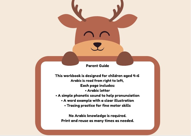 Arabic Alphabet Tracing Workbook – Printable Arabic Alphabet Poster PDF ...