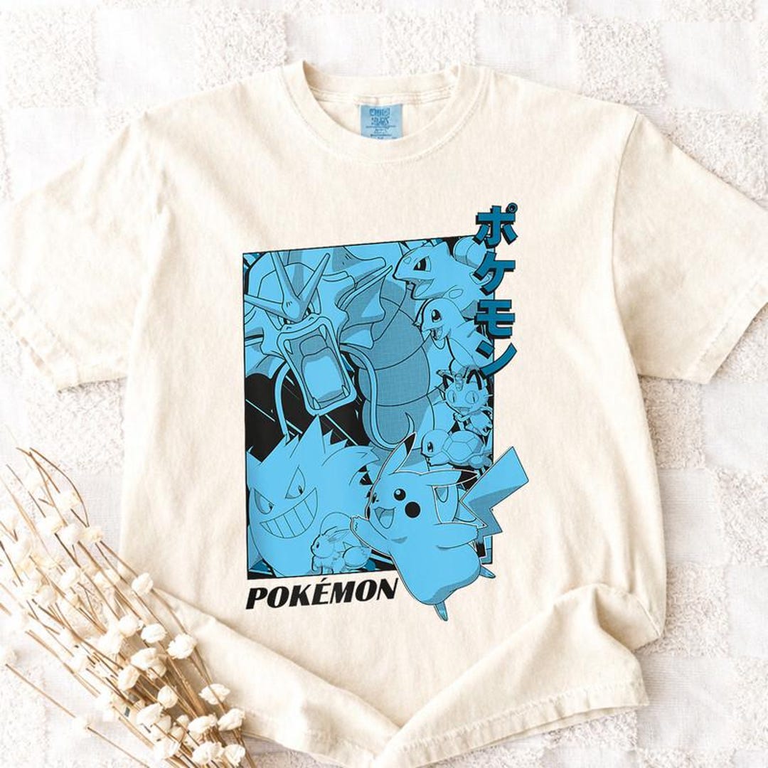 Pikachu Kanto All Stars Comfort Colors Shirt, Pokem0n Vintage Poster ...