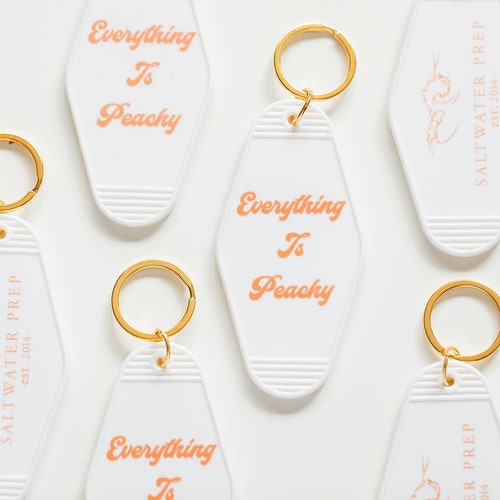 Vintage Motel Style Keychain Rhombus Hotel Key Tag - Etsy