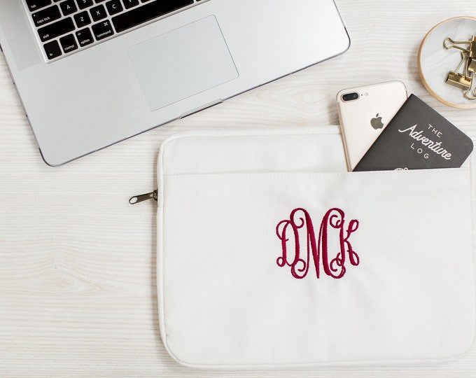 Monogram Laptop Sleeve | Laptop Case for 13" MacBook Air | Personalized ...