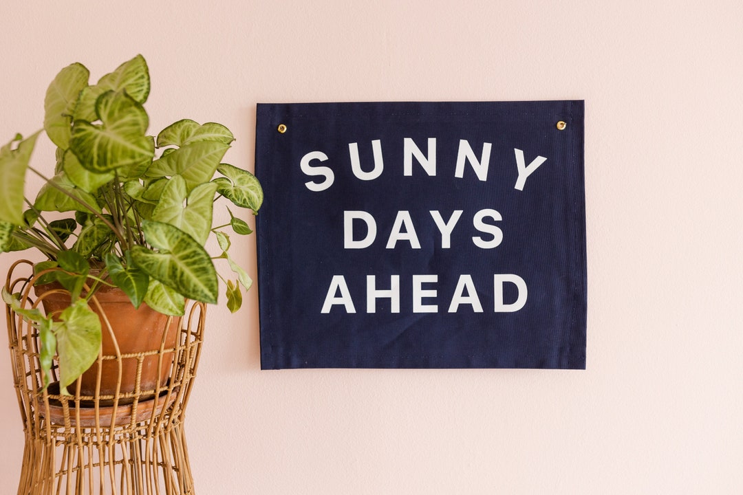 Sunny Days Ahead Banner Colorful Wall Hanging Summer Wall - Etsy
