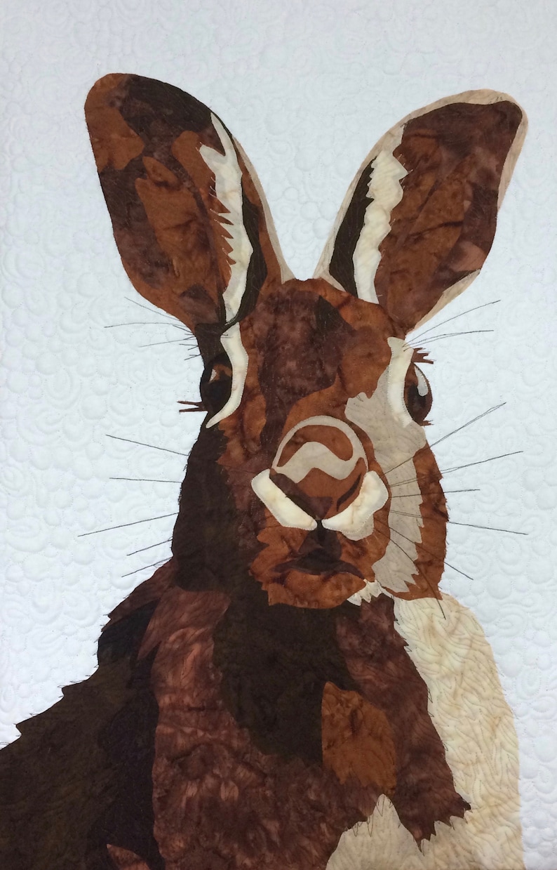 Rabbit Wall Quilt Art Quilt Pattern Download 20" X 31" - Etsy