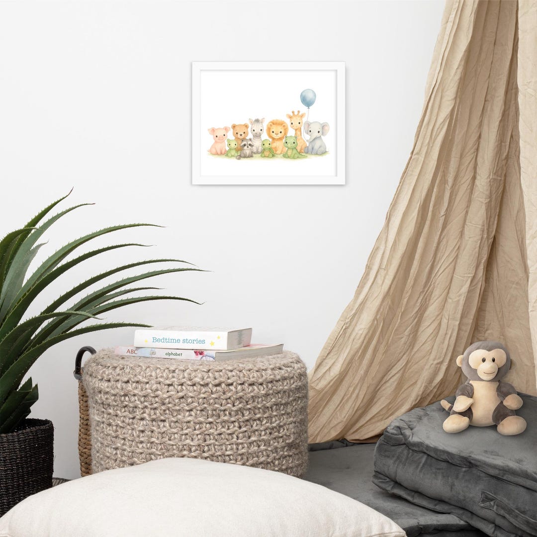 Framed Baby Animals Poster - Etsy