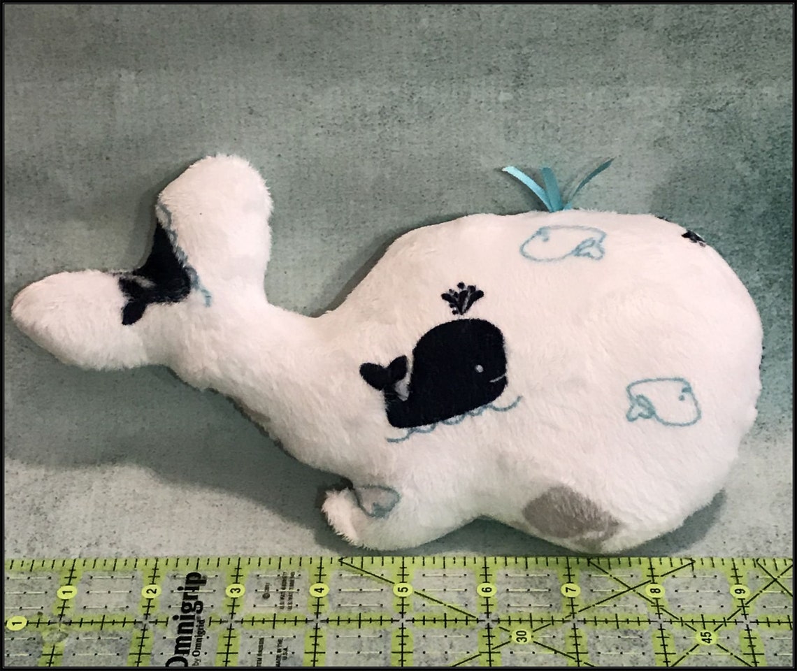 Whale Stuffie Toy - Super Soft Minky - Newborns Babys Kids - Ready to ...