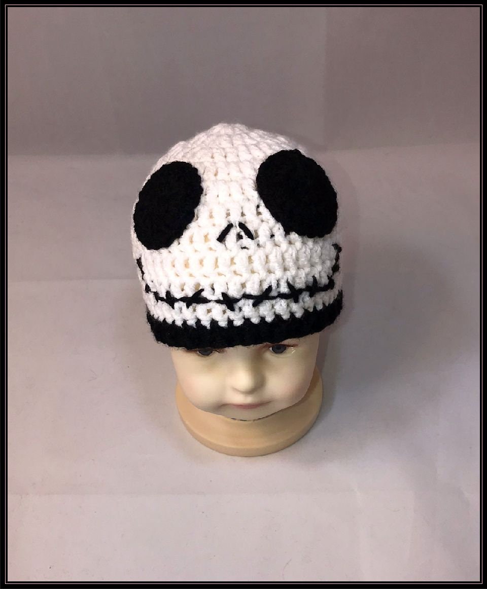 Crocheted Skeleton beanie Made to Order | Etsy