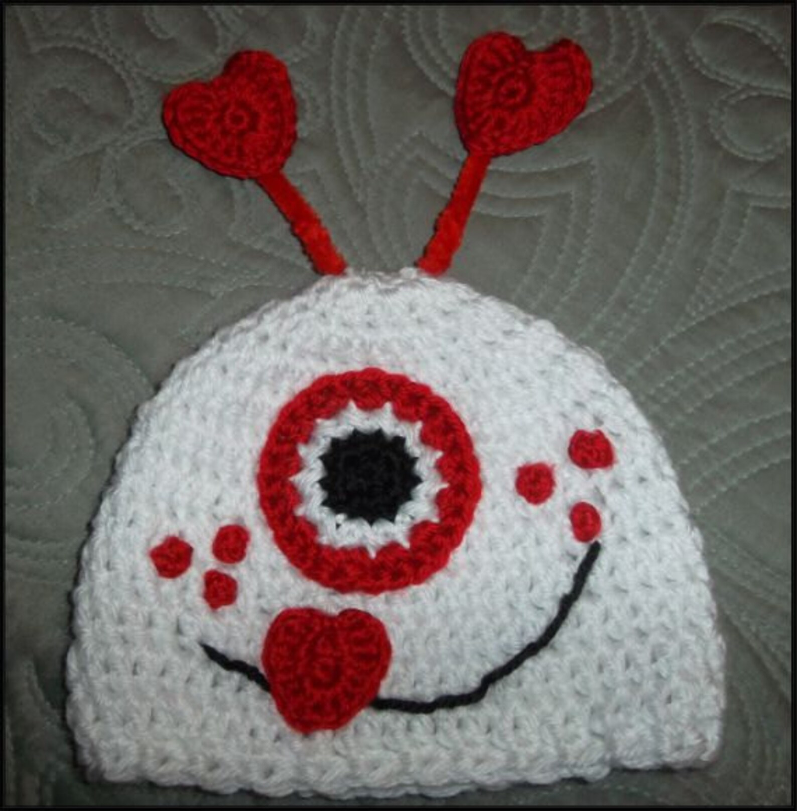 Crocheted One-eye'd Love Bug Valentine Hat and Diaper - Etsy
