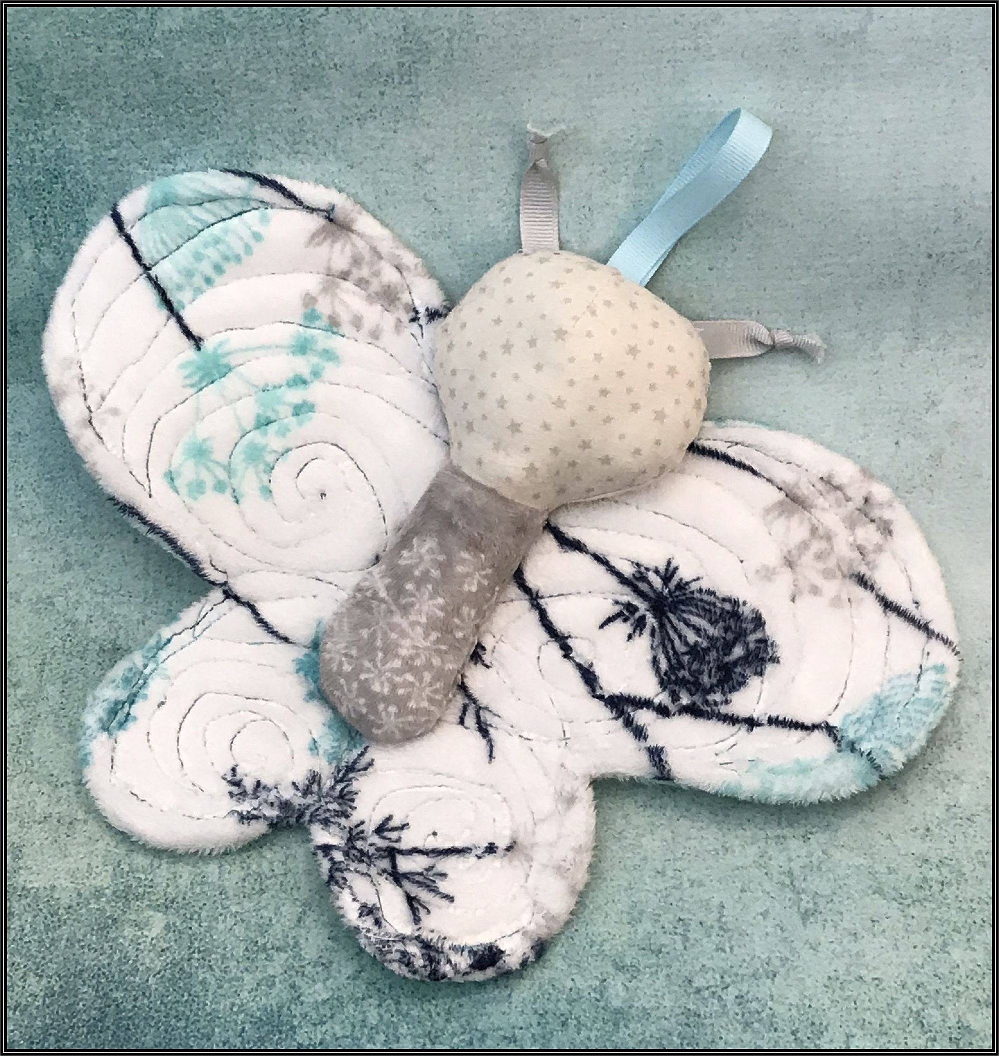 Toy Butterfly Stuffie Super Soft Minky Newborns Babys Kids Ready to ...