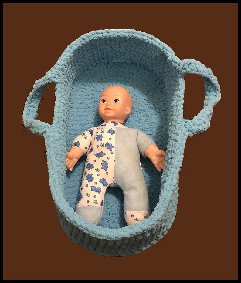 Crocheted Toy Doll Moses Basket Pattern - Etsy