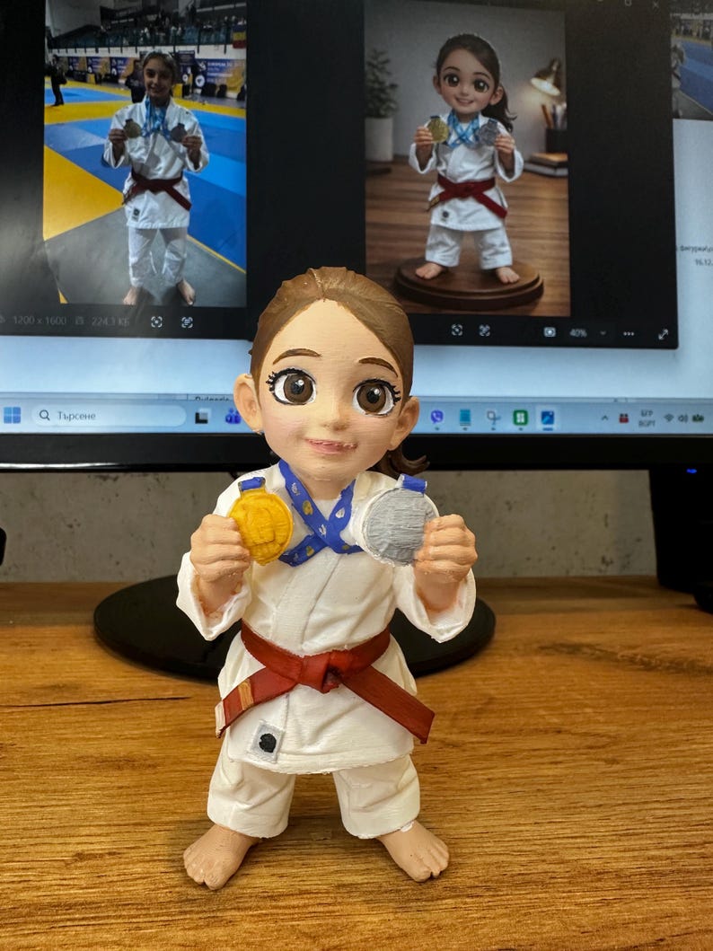 Custom Martial Arts Action Figure - Personalized Karate or Jiu-jitsu 3D ...