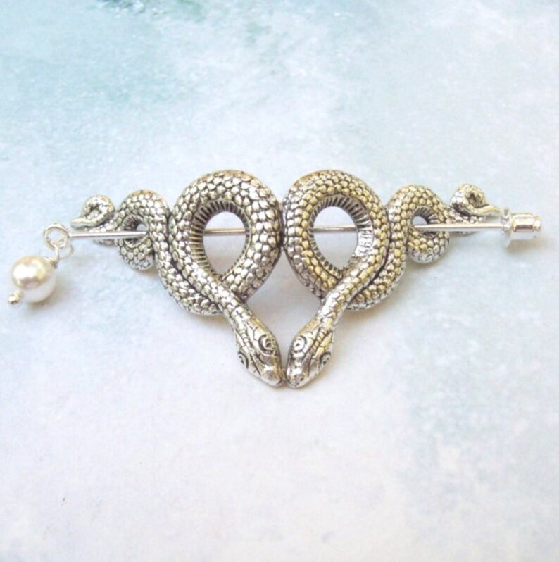 Silver Snake Shawl Pin, Silver Shawl Pin, Reptile, Lapel Pin, Stick Pin ...