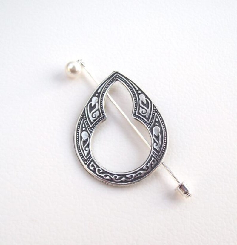 Silver Celtic Scarf Pin Celtic Shawl Pin Hair Slide Lapel - Etsy