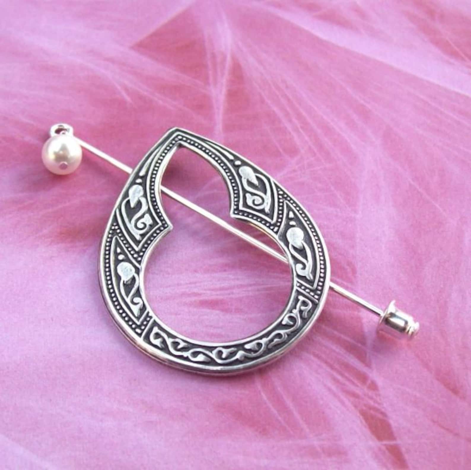 Silver Celtic Scarf Pin Celtic Shawl Pin Hair Slide Lapel | Etsy