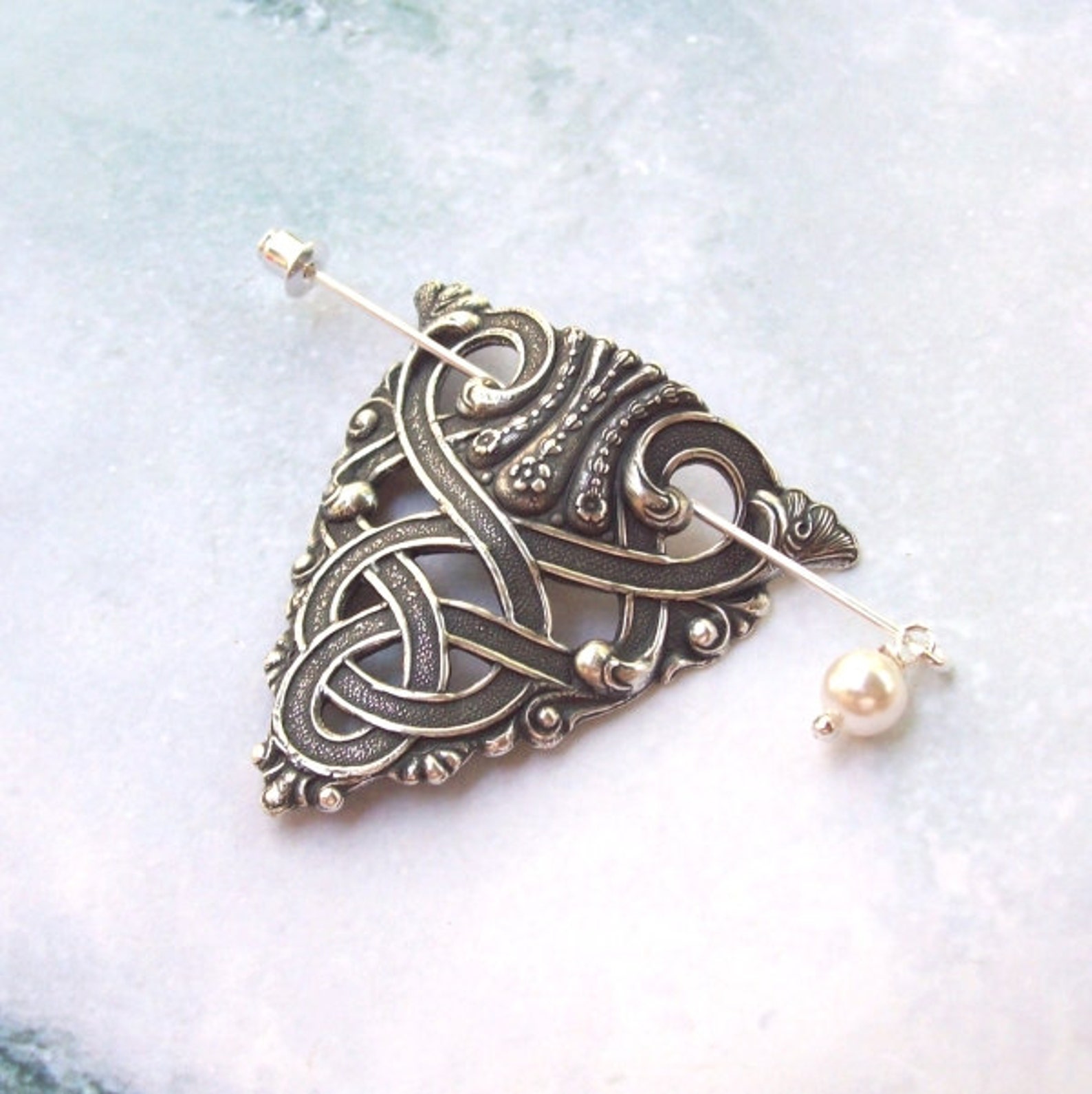 Celtic Shawl Pin Silver Celtic Scarf Pin Lapel Pin Celtic - Etsy