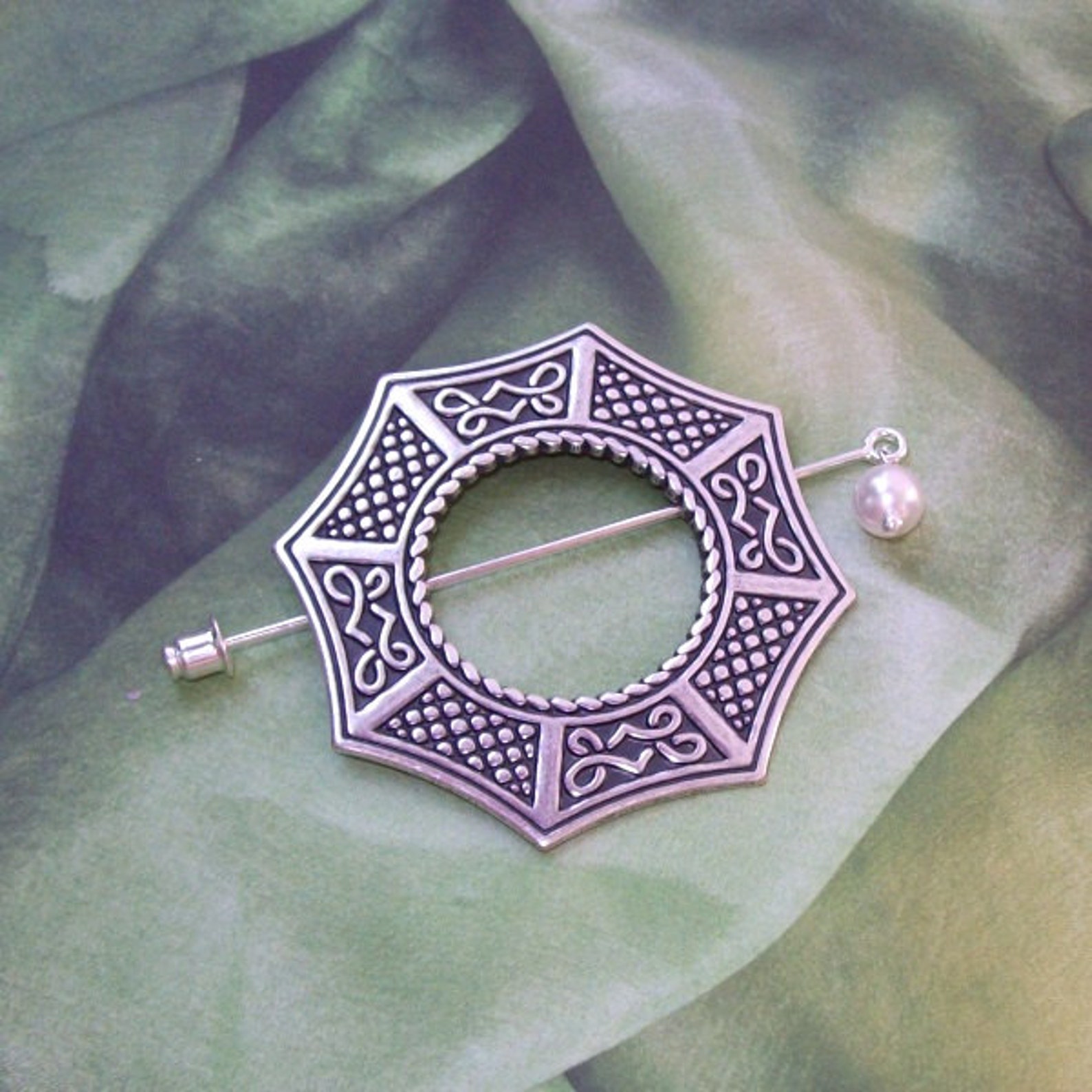 Silver Celtic Shawl Pin, Celtic Lapel Pin, Silver Shawl Pin, Stick Pin ...