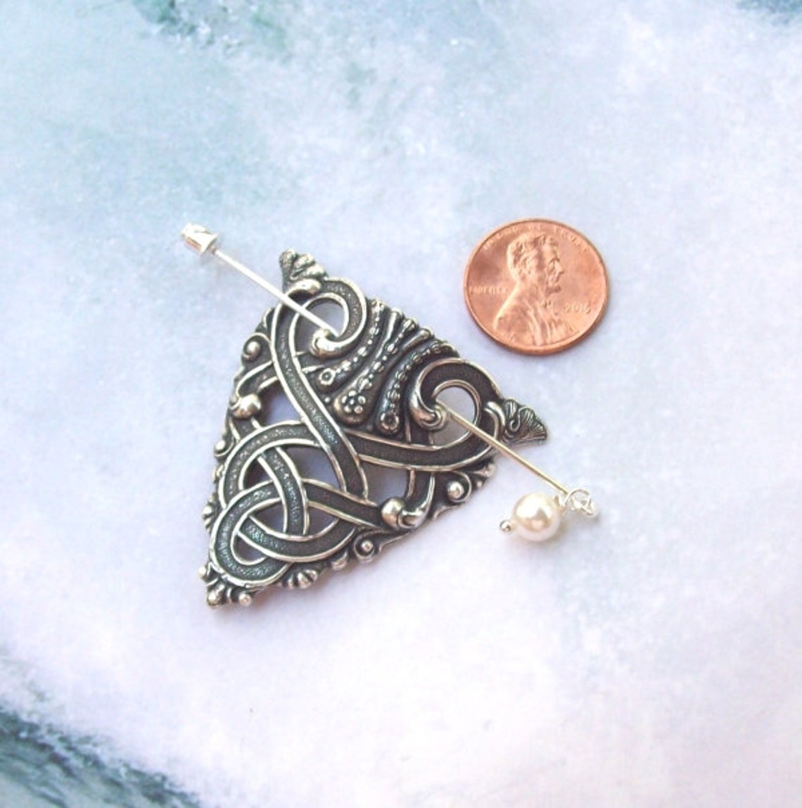 Celtic Shawl Pin Silver Celtic Scarf Pin Lapel Pin Celtic - Etsy