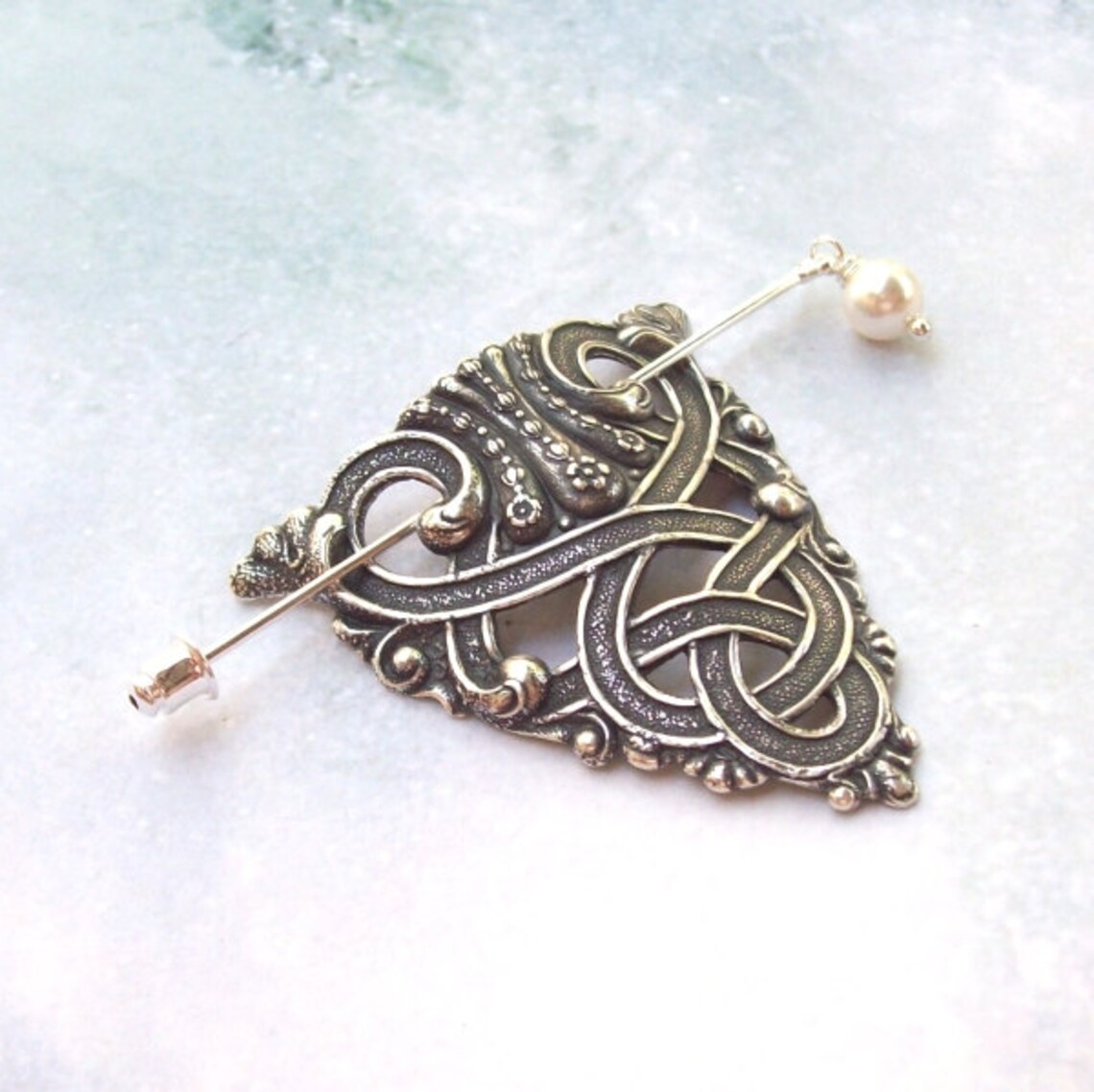 Celtic Shawl Pin Silver Celtic Scarf Pin Lapel Pin Celtic - Etsy