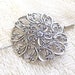 Filigree Shawl Pin Silver Shawl Pin Silver Scarf Pin Lapel - Etsy