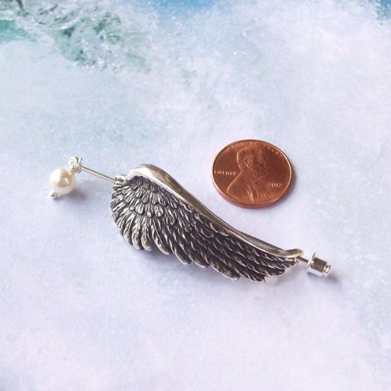 Angel Wing Shawl Pin Silver Wing Lapel Pin Silver Shawl Pin - Etsy