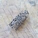 Adjustable Silver Victorian Ring Long Finger Ring Floral - Etsy