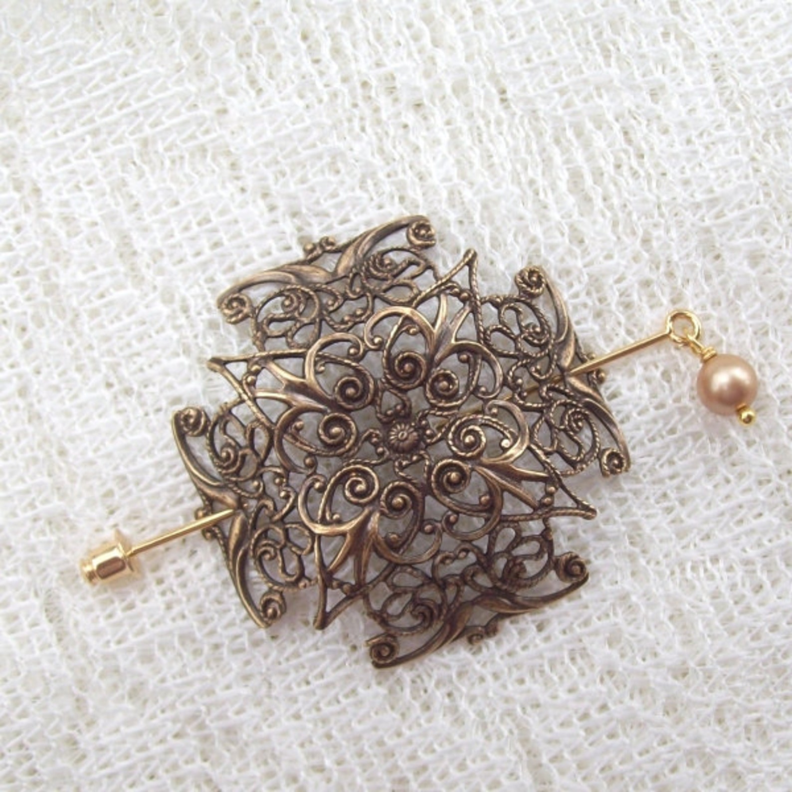 Celtic Cross Shawl Pin, Celtic Lapel Pin, Celtic Stick Pin, Golden ...