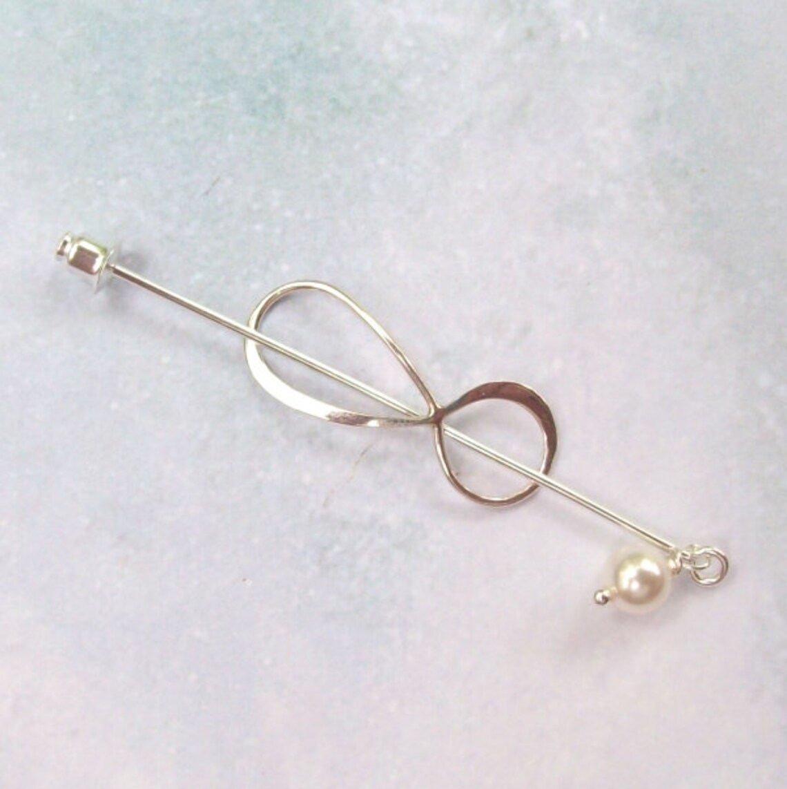 Sterling Silver Infinity Shawl Pin Infinity Lapel Pin Silver - Etsy
