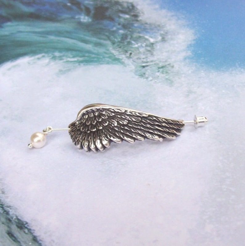 Angel Wing Shawl Pin Silver Wing Lapel Pin silver shawl pin | Etsy