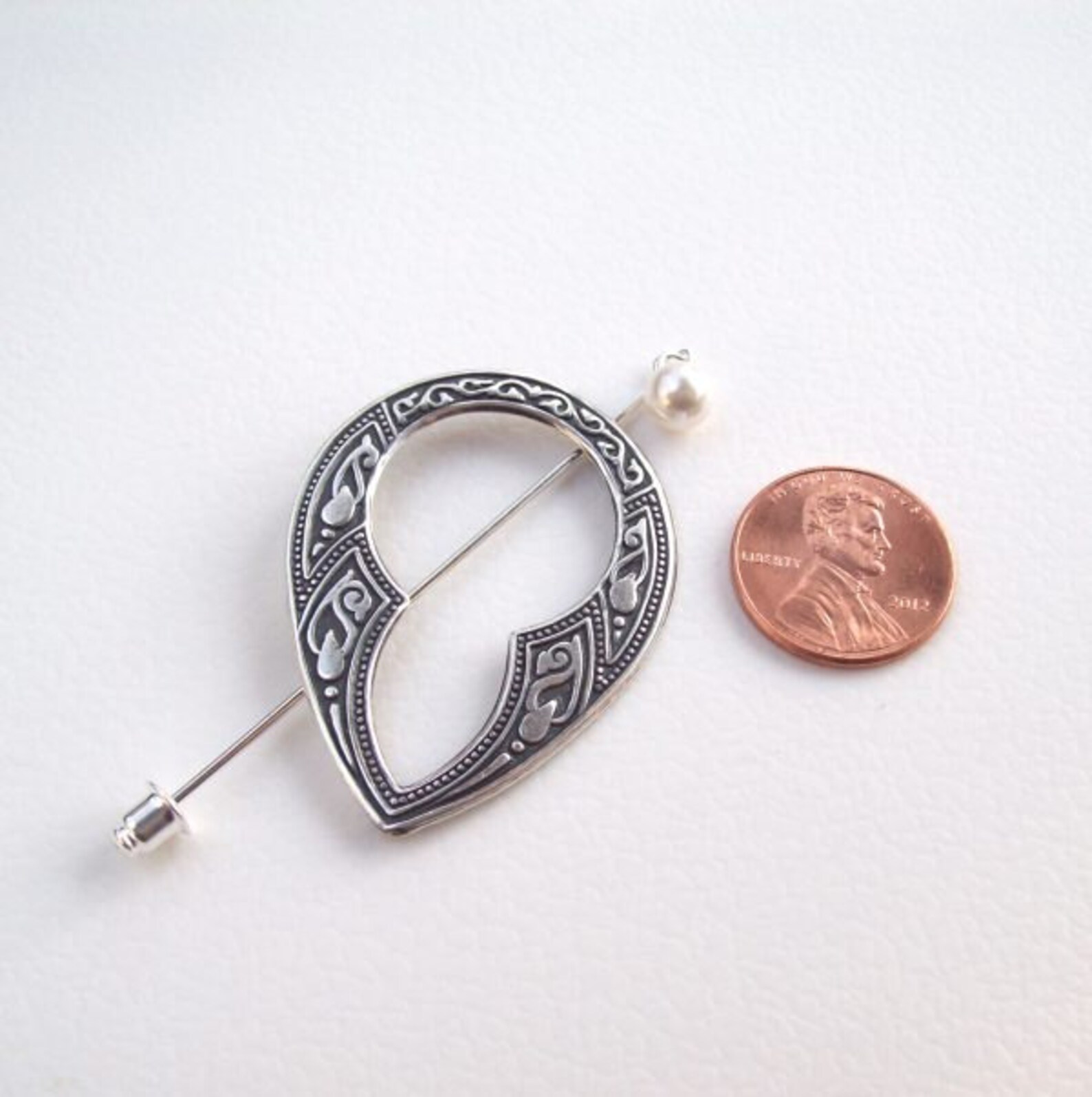 Silver Celtic Scarf Pin Celtic Shawl Pin Hair Slide Lapel | Etsy
