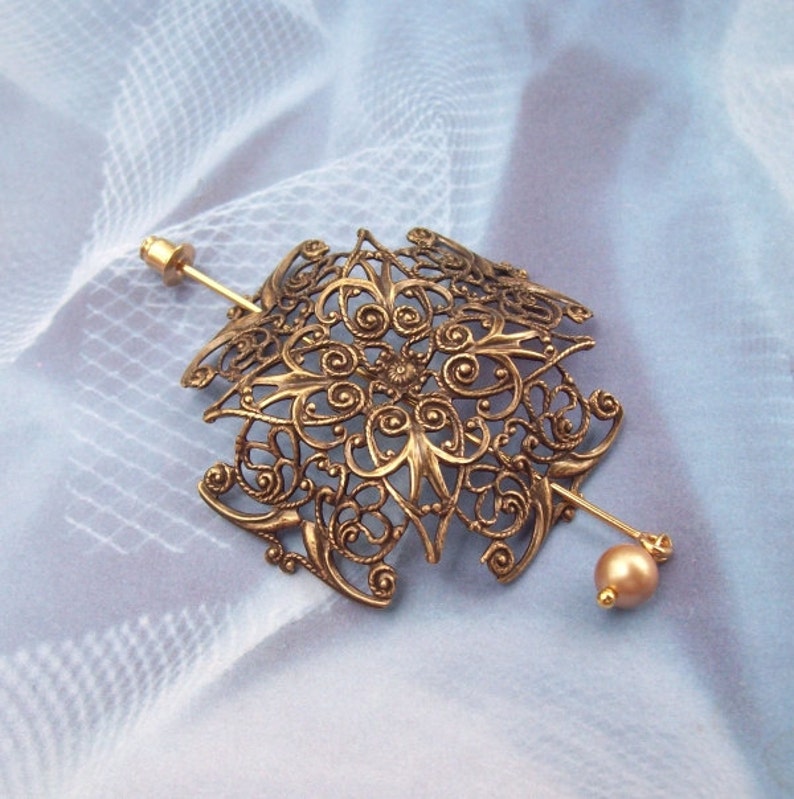Celtic Cross Shawl Pin, Celtic Lapel Pin, Celtic Stick Pin, Golden ...