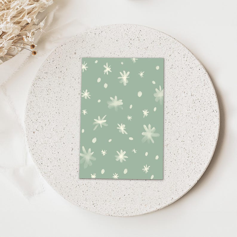 Sage Green Star Sprinkle | Digital Paper | Seamless Pattern ...