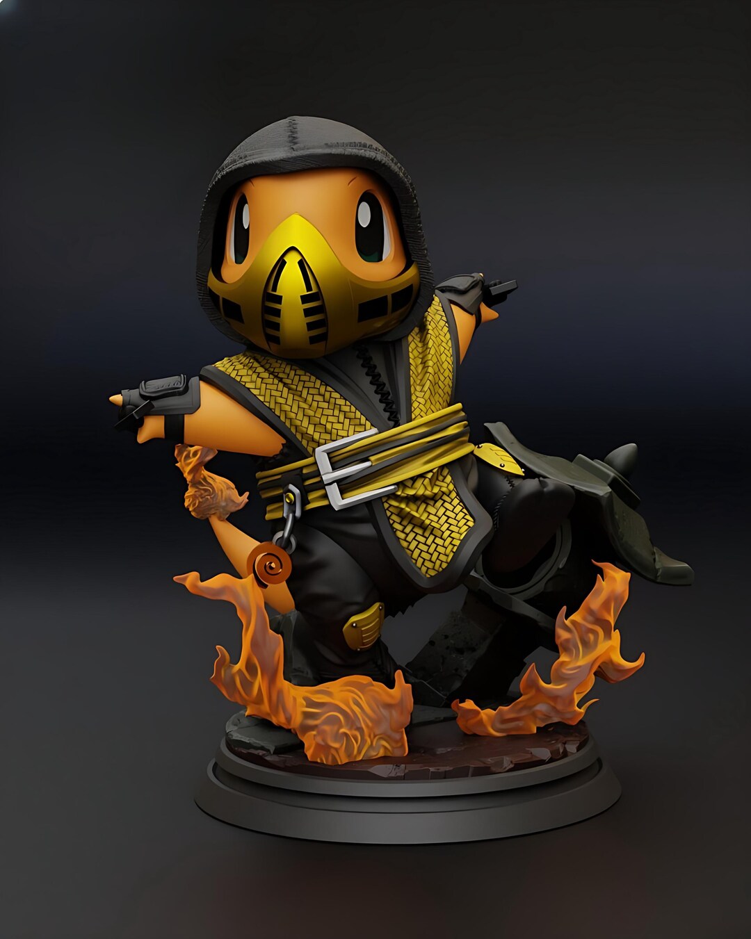 Digimon – Ninja Charmander | Shadow Flame Assassin STL Statue | 3D ...