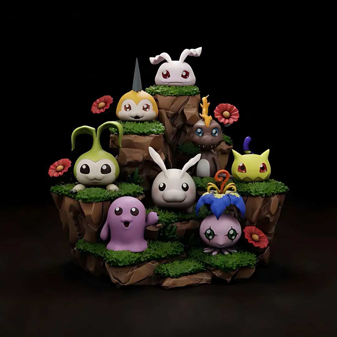 Digital Frontier Battle Diorama | Creature Evolution Scene | STL 3D ...