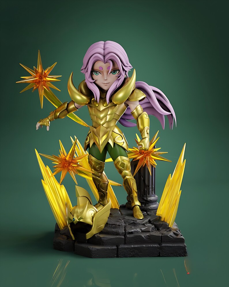 Sacred Blade Warrior | Chibi Holy Armor Knight | STL 3D PRINT | Anime ...