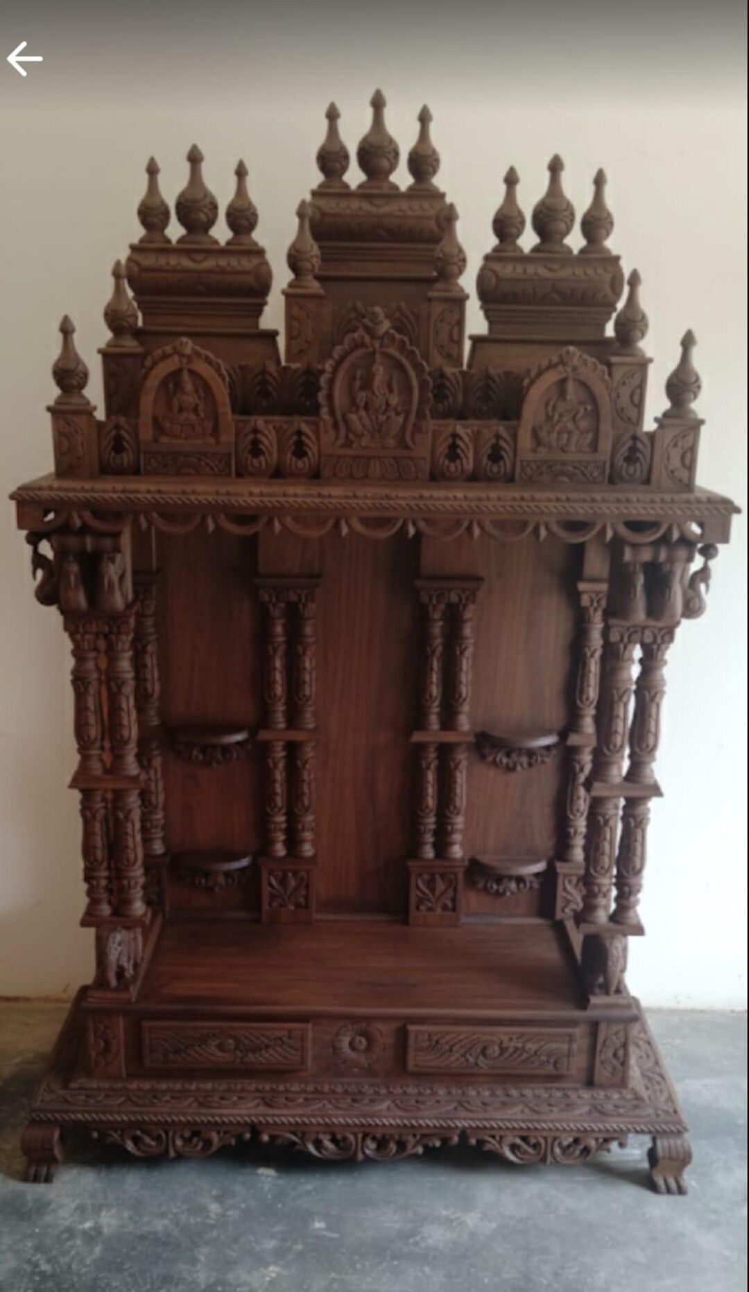 Handgefertigter Teak Holz Hindu Tempel Für Zuhause Großer Teak Holz ...