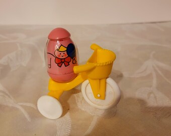 Vintage Weeble Wobble Pink Baby With Yellow Rocking Chair, 1973 by ...