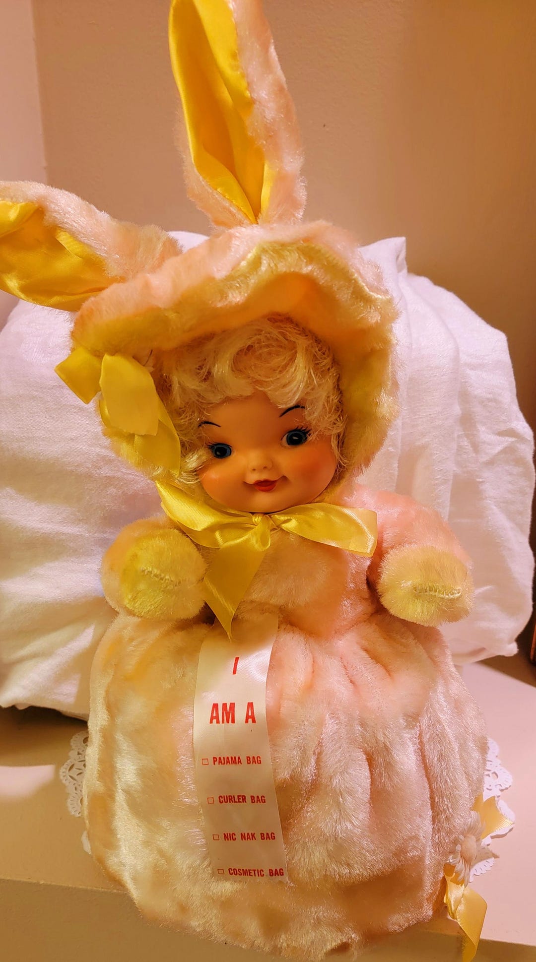 Vtg Rabbit Keeper by My-toy Pajama Bag 12 Tall, 1960s Rare and Clean ...