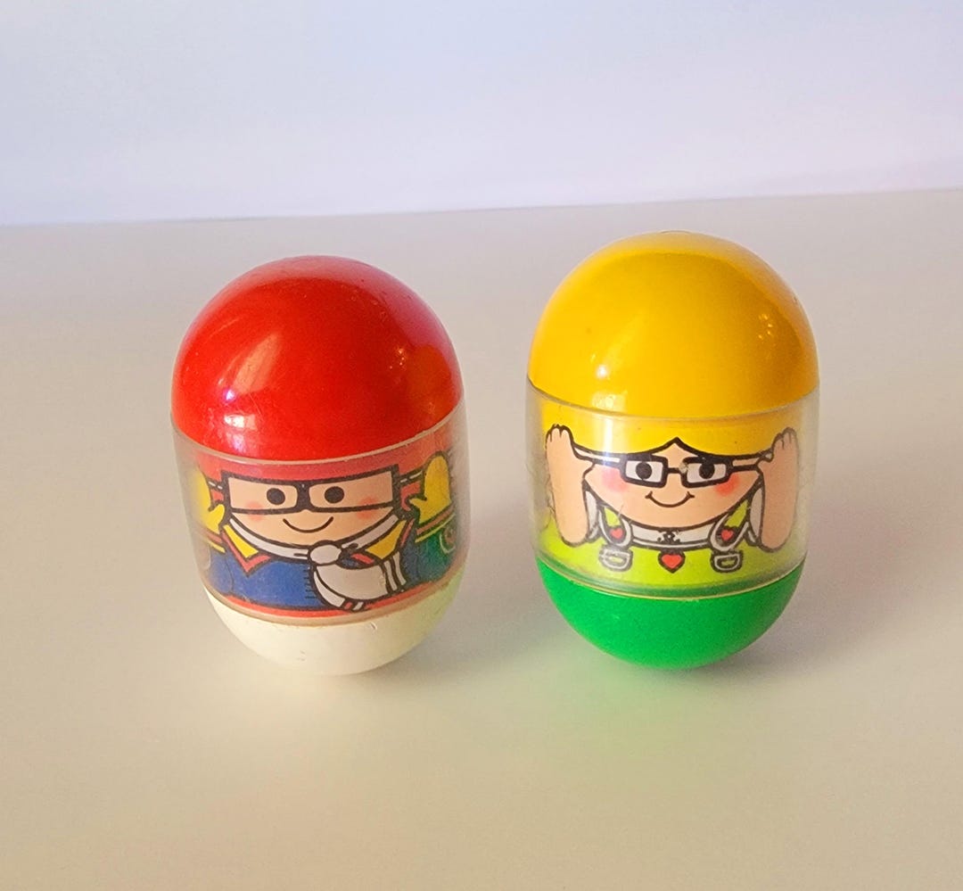 2 Vintage Tumblin Weebles, 1970s Vintage Toys by Hasbro, Collectible ...