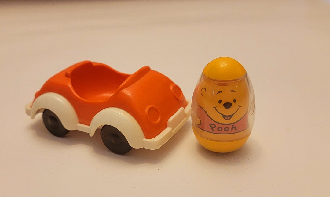 Vintage Winnie-the-pooh Weeble in Car, 1970s Rare Vintage Toy by Disney ...