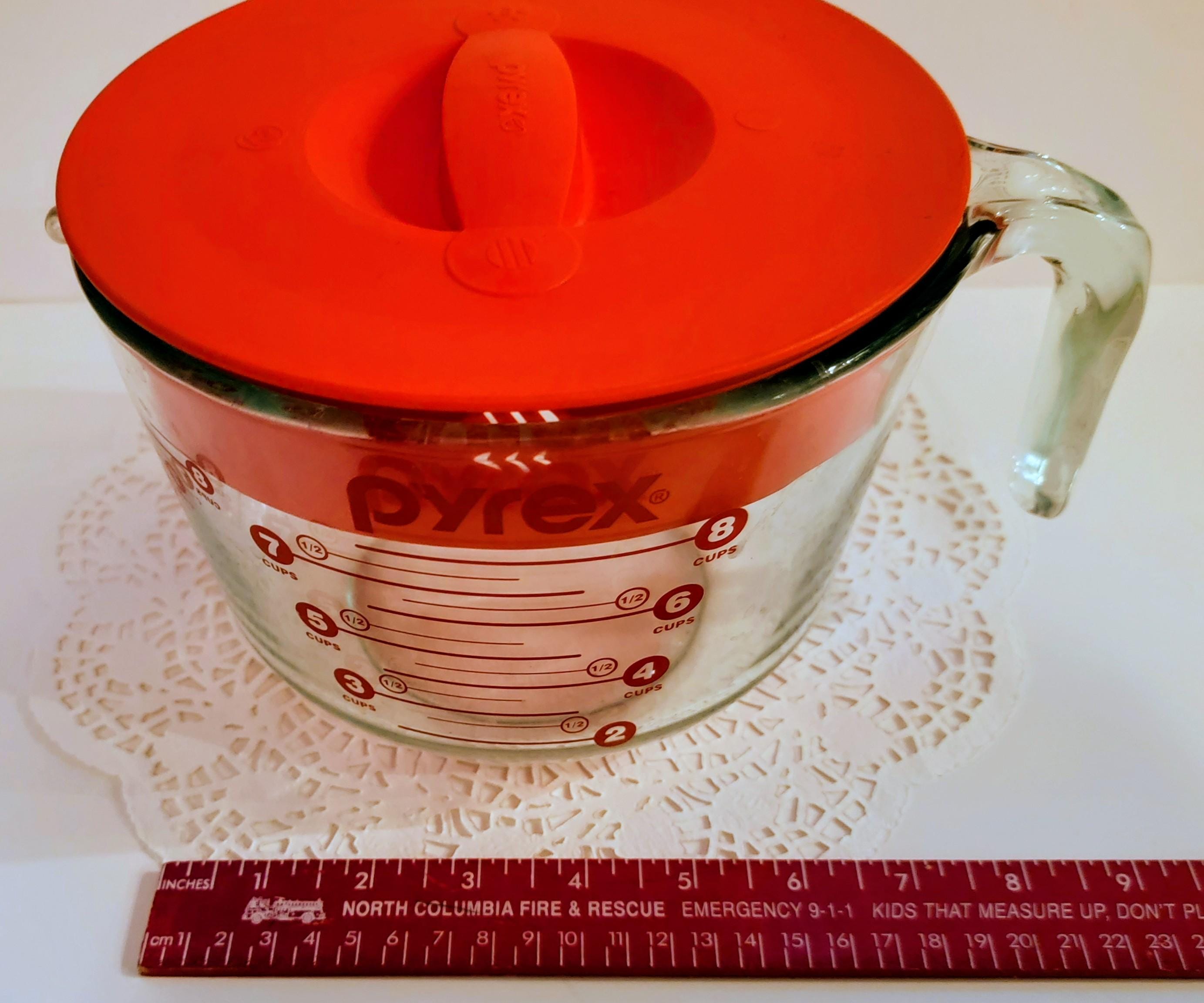 Vintage Pyrex 8 Cup Measuring Cup/mixing Bowl With Lid, Rare ...