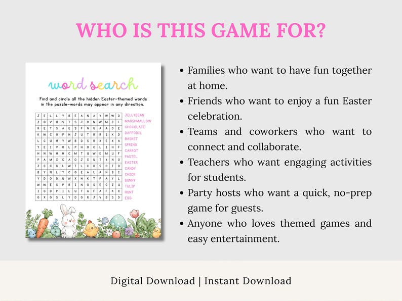 Printable Easter Games Bundle, Think Fast Game, Easter A-Z Game, Easter ...