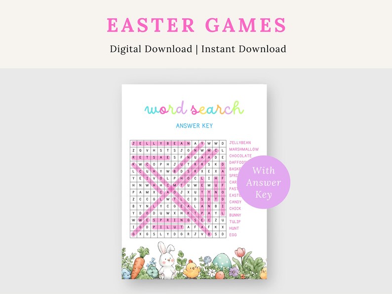 Printable Easter Games Bundle, Think Fast Game, Easter A-Z Game, Easter ...