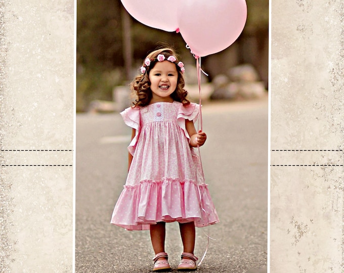Emily's Angel Sleeve Dress PDF Pattern in Sizes Newborn to - Etsy