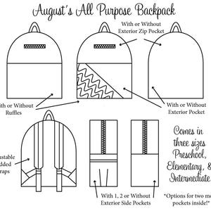 All-purpose Backpack PDF Pattern | 3 Sizes for Kids & Adults | DIY ...