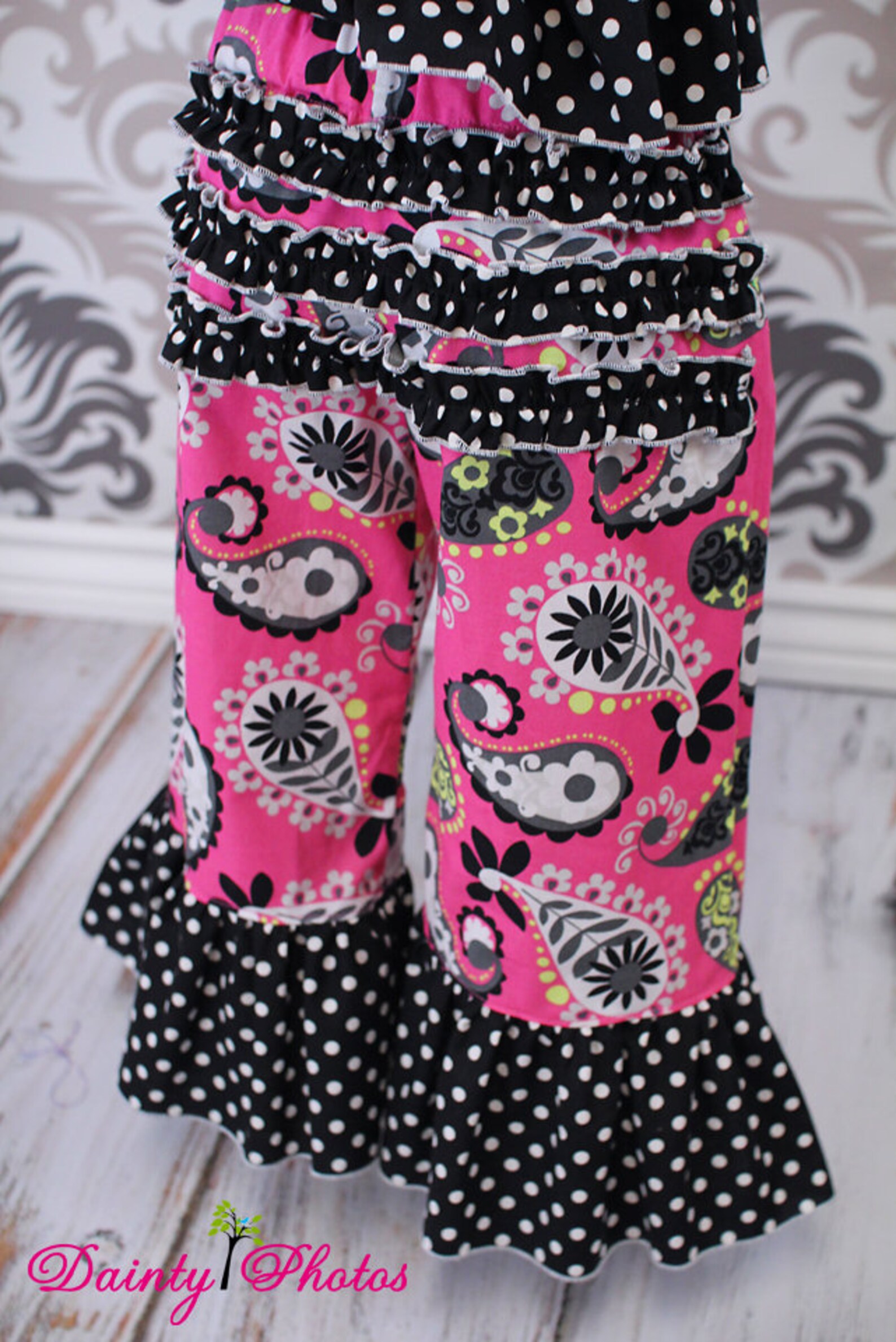 Olivia's Ruffle Bottom Pants and Capris Sizes NB to 8 Kids - Etsy