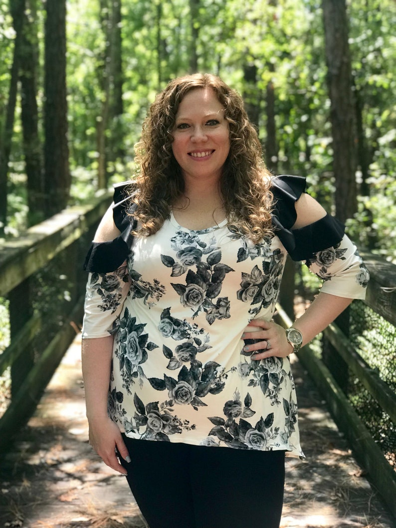 Jayla's Cold Shoulder Tunic PDF Pattern Sizes XXS to 3X | Etsy